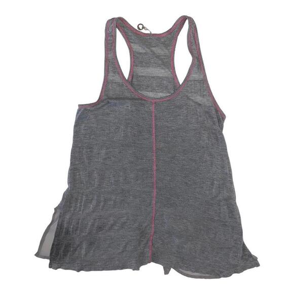 Robin K | Tops | Robin K L Lightweight Sheer W Pink Stitching Tank ...